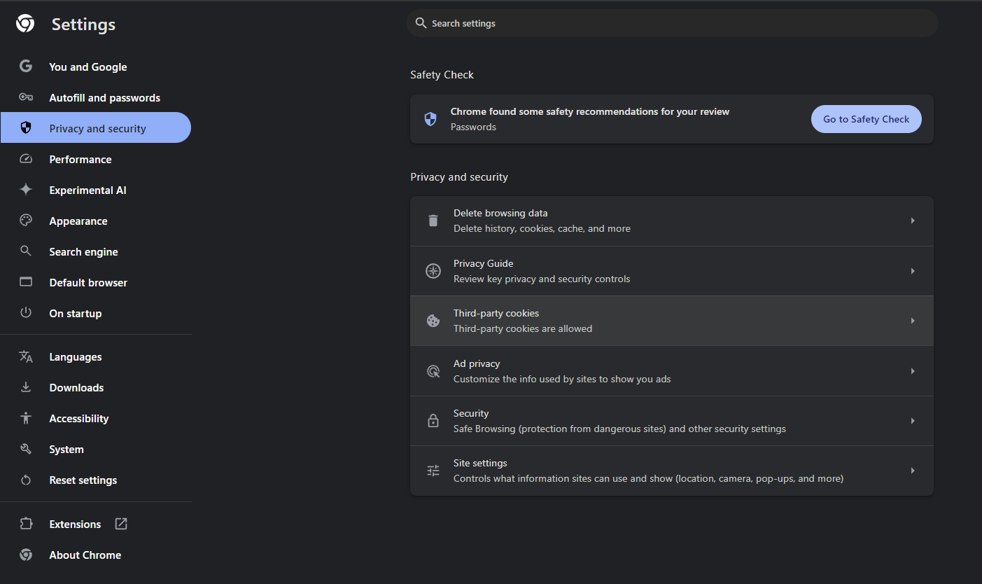 Fix Login Errors by Enabling Third-Party Cookies – eFile