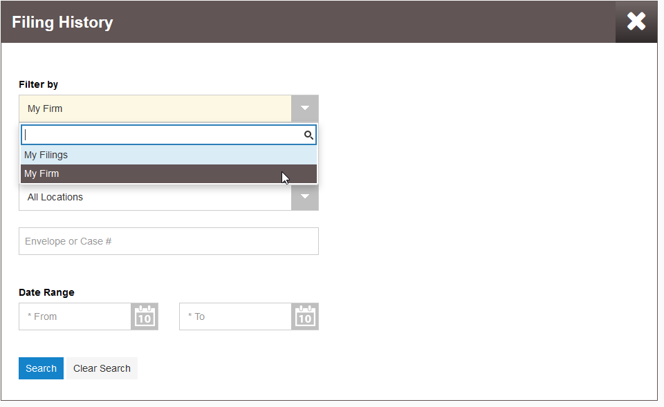 How to View All Filings in a Firm Account Using the Filing History – eFile