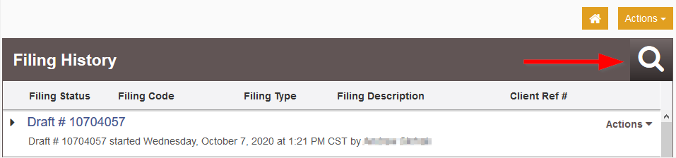 How to View All Filings in a Firm Account Using the Filing History – eFile