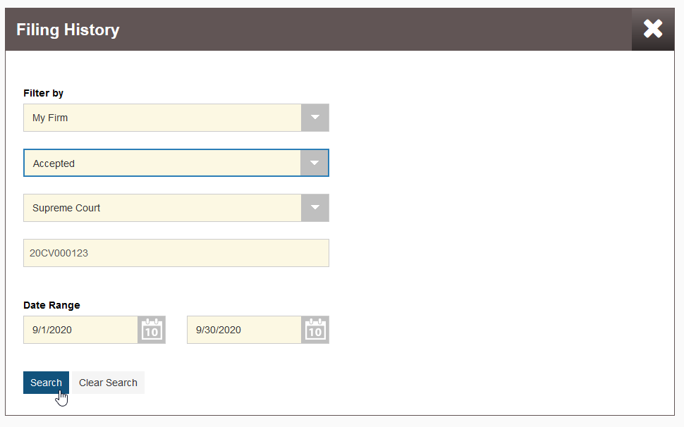 How to View All Filings in a Firm Account Using the Filing History – eFile