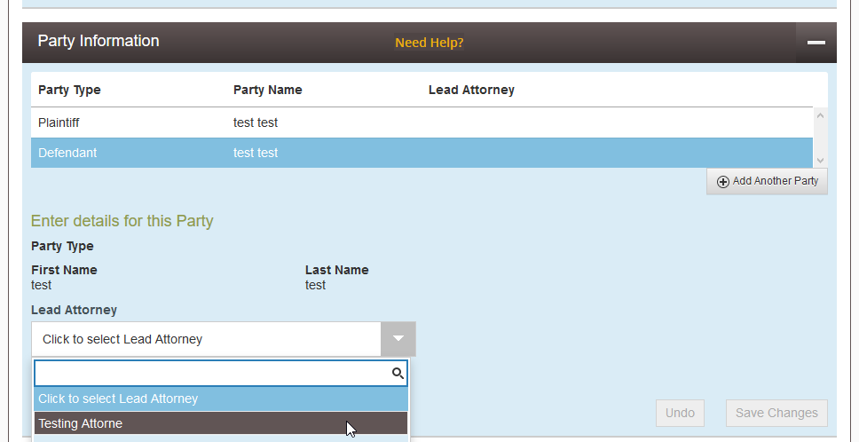 How To Add a Lead Attorney To a Party on a Case – eFile