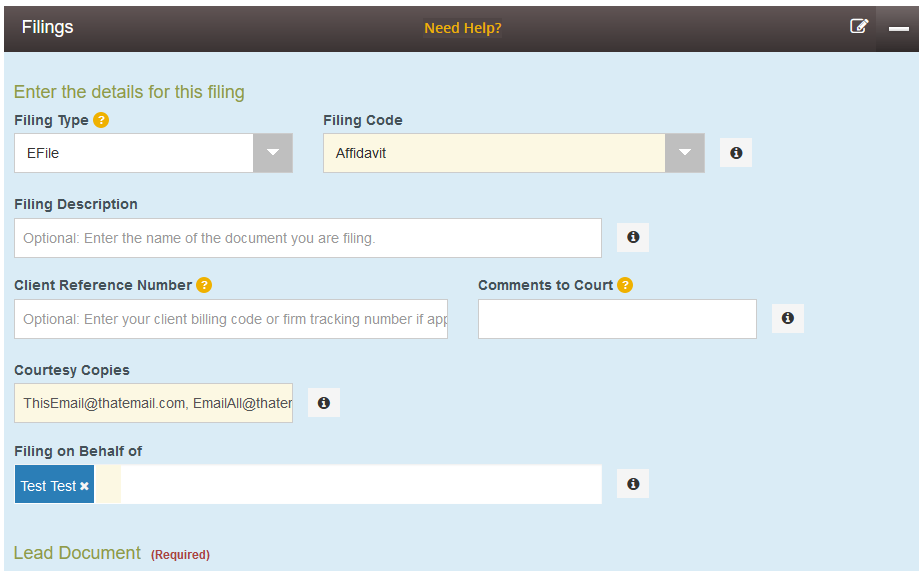 Where Can I Add Courtesy and Preliminary Copies? – eFile